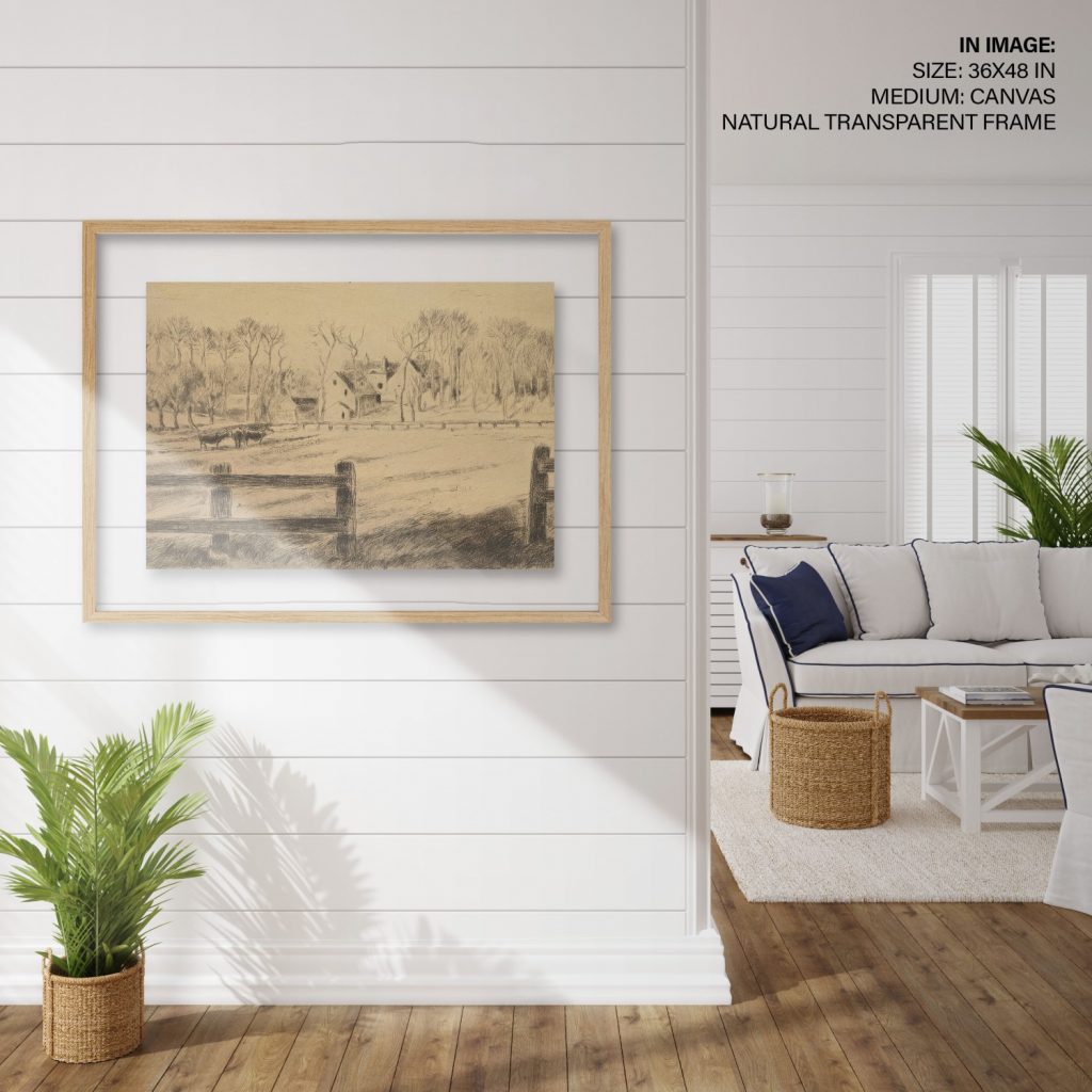 Field and Mill at Osny (Pontoise), 1885 by Camille Pissarro (1885) - BestOfBharat