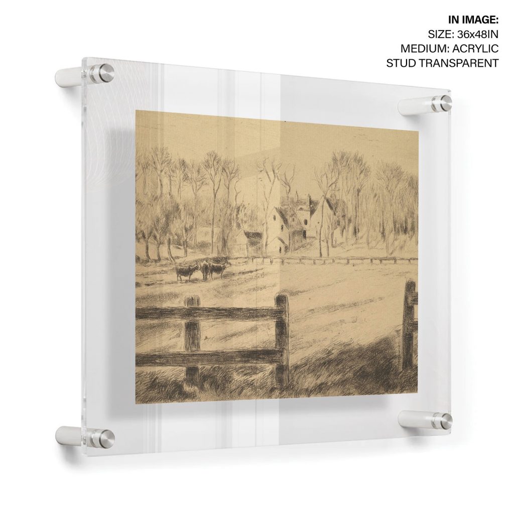 Field and Mill at Osny (Pontoise), 1885 by Camille Pissarro (1885) - BestOfBharat