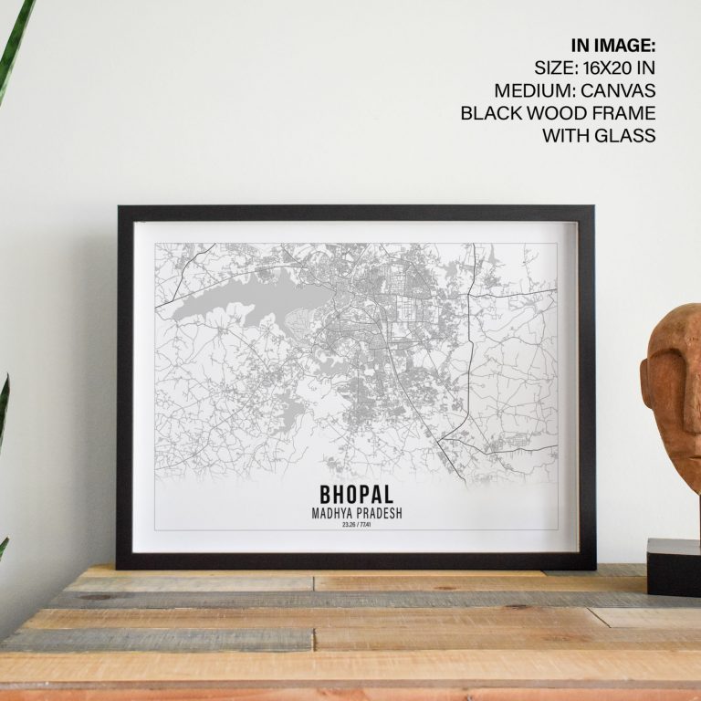 Bhopal gradient map - Wall Art - Choose Size & Frames, Non Toxic Home ...