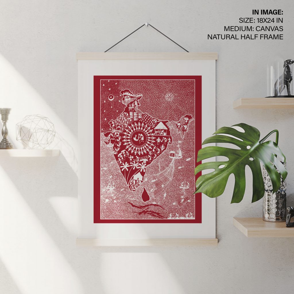 Warli indian map - BestOfBharat