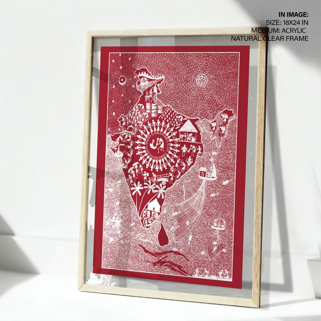 Warli indian map - BestOfBharat