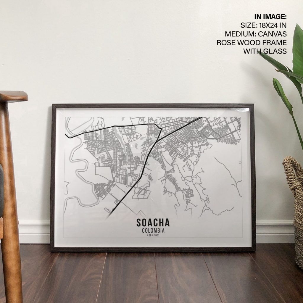 Soacha gradient map - Wall Art, Hanging Wall Decor, Home Decor ...