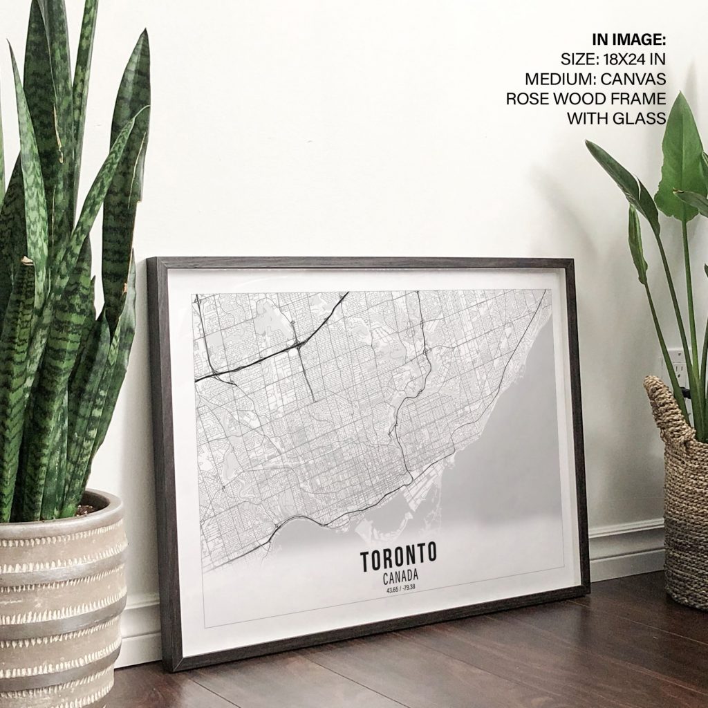 Toronto gradient map - Wall Art, Hanging Wall Decor, Home Decor ...