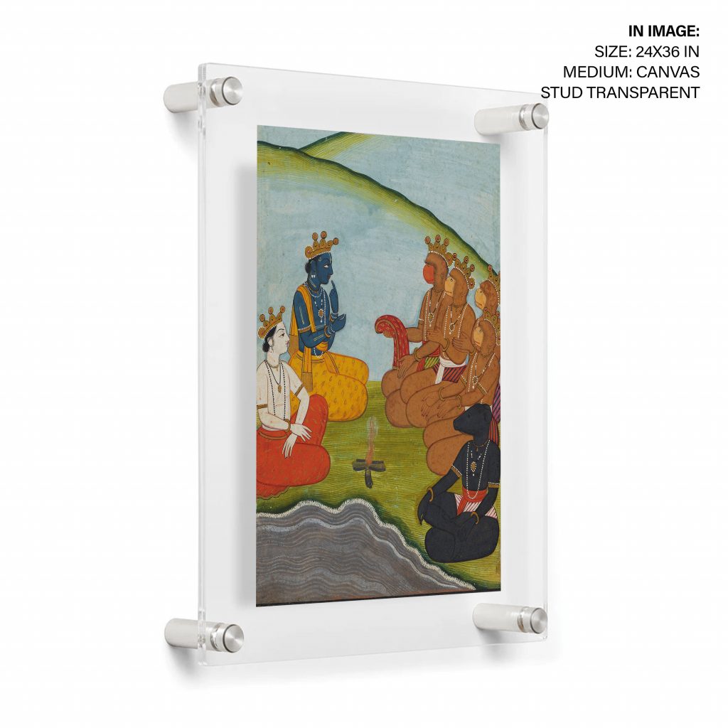 Ram meets Sugriv, Hanuman and others (mid 18th century) - BestOfBharat