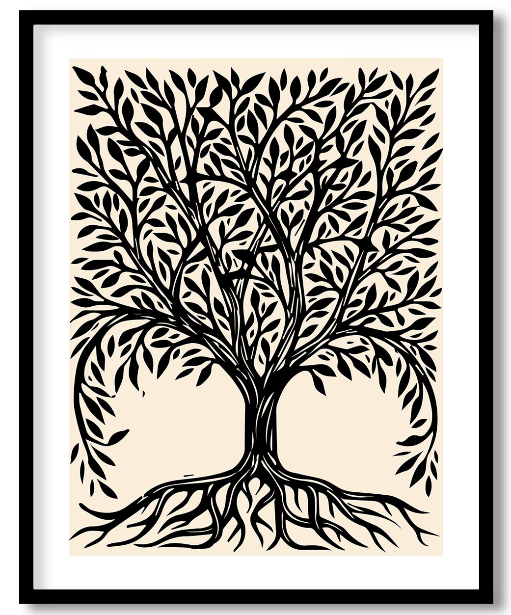 Silhouette traditional tree of life - BestOfBharat