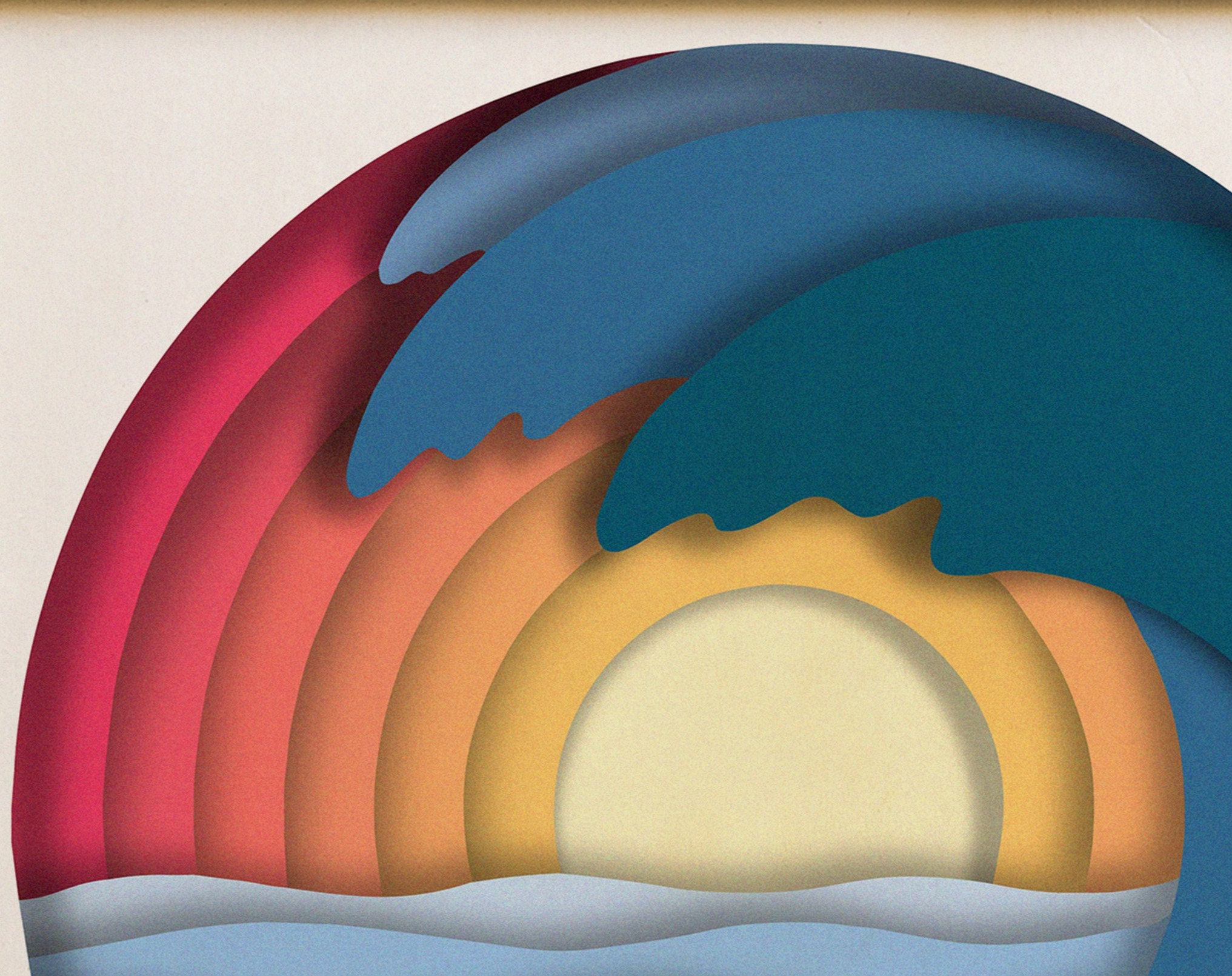 Sunset Serenity: A 3D Landscape Shadow Box with Sea View - BestOfBharat