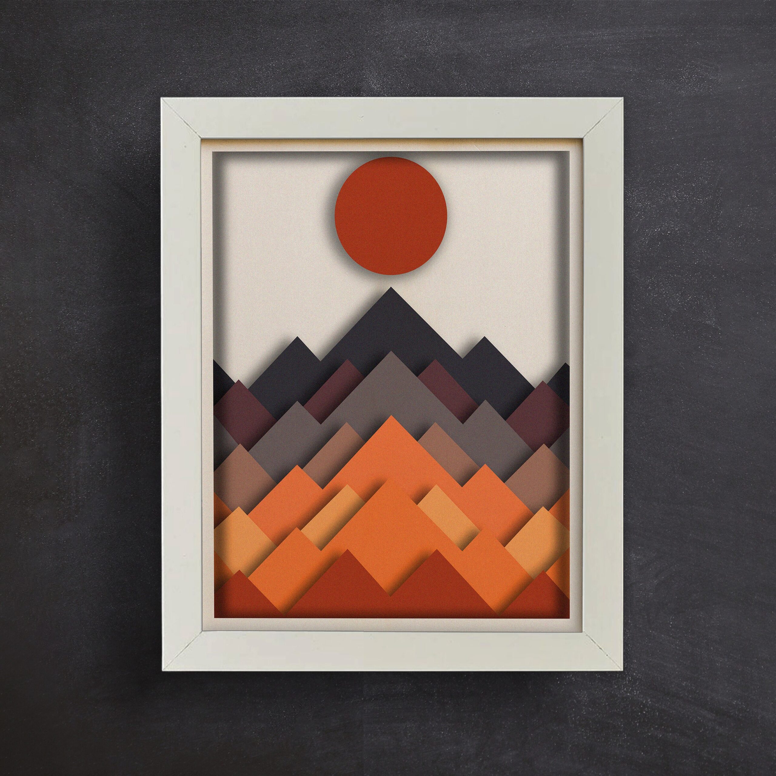 Mountain Vista Shadow Box - Handcrafted - BestOfBharat