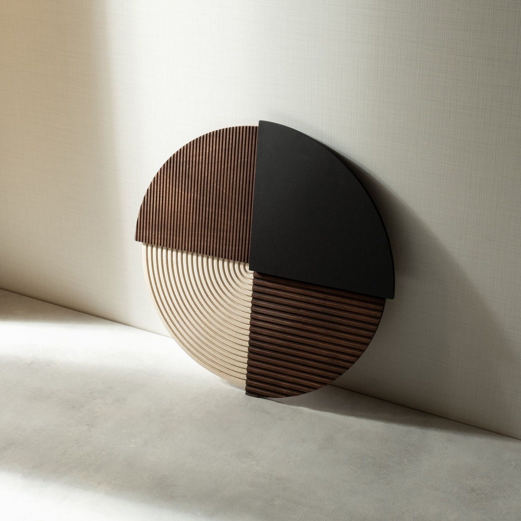 Sculpture | Rustic Geometric Circle Wood Wall Art - Farmhouse Style ...