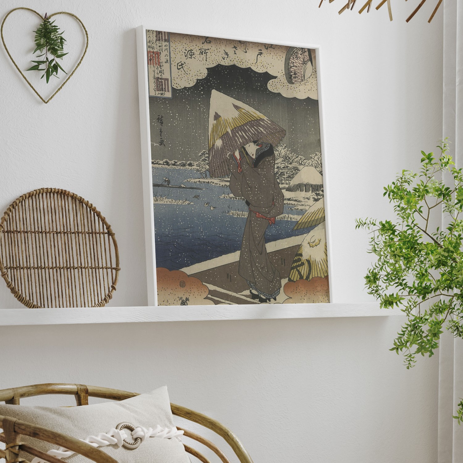 Framed Art | Famous Sites in Edo and Chapters from the Tale of Genji ...