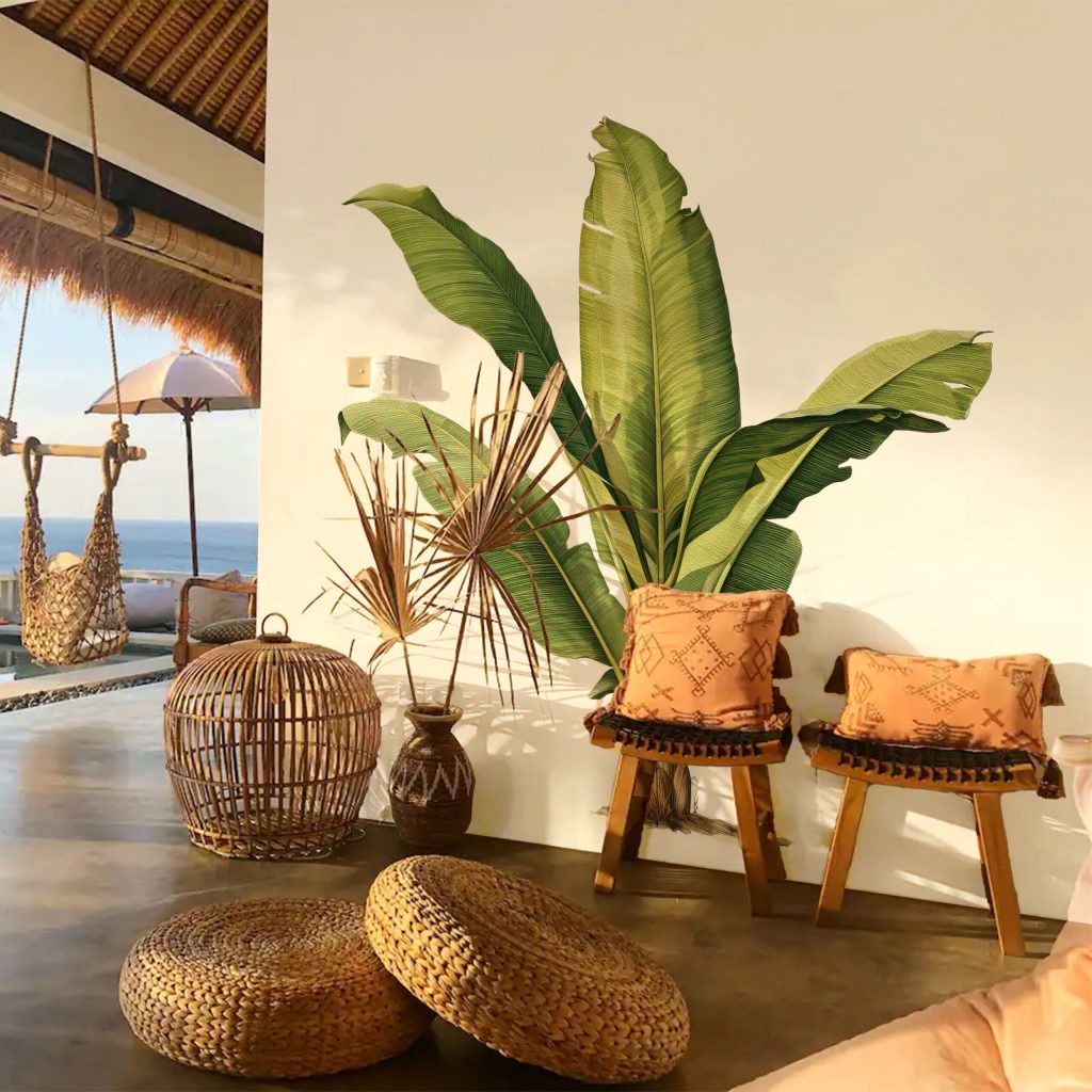 Wavy banana tree - Wall Decal Stickers for Home Decor - BestOfBharat
