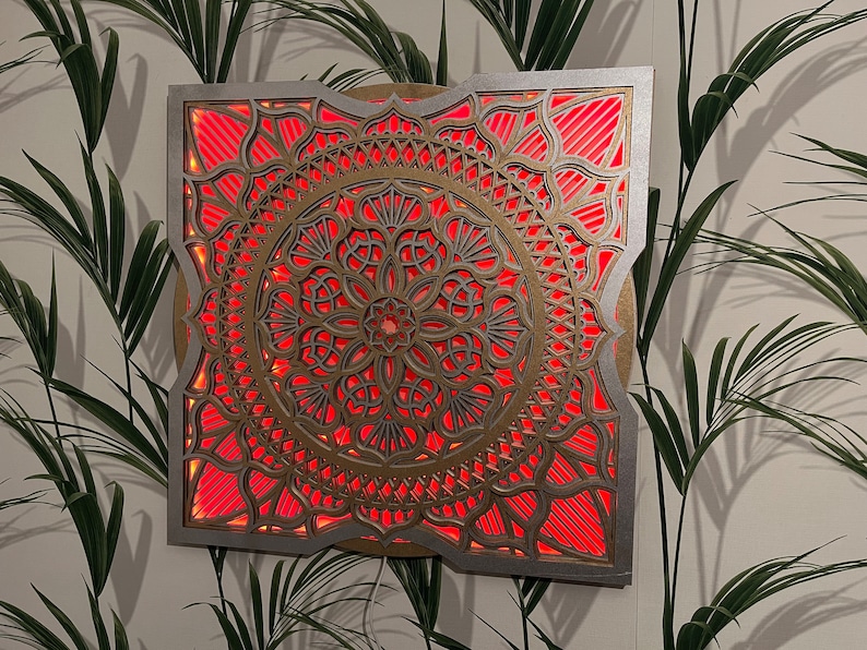 Modern LED Wall Art: Trippy Psychedelic Mood Lighting for Living or ...
