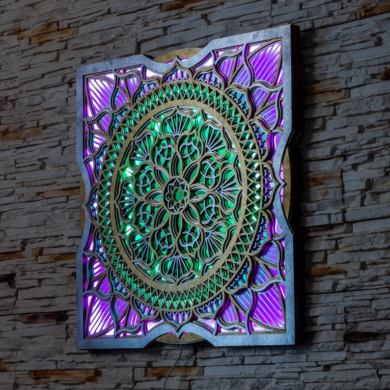 Wall Sculpture | Modern LED Wall Art: Trippy Psychedelic Mood Lighting ...