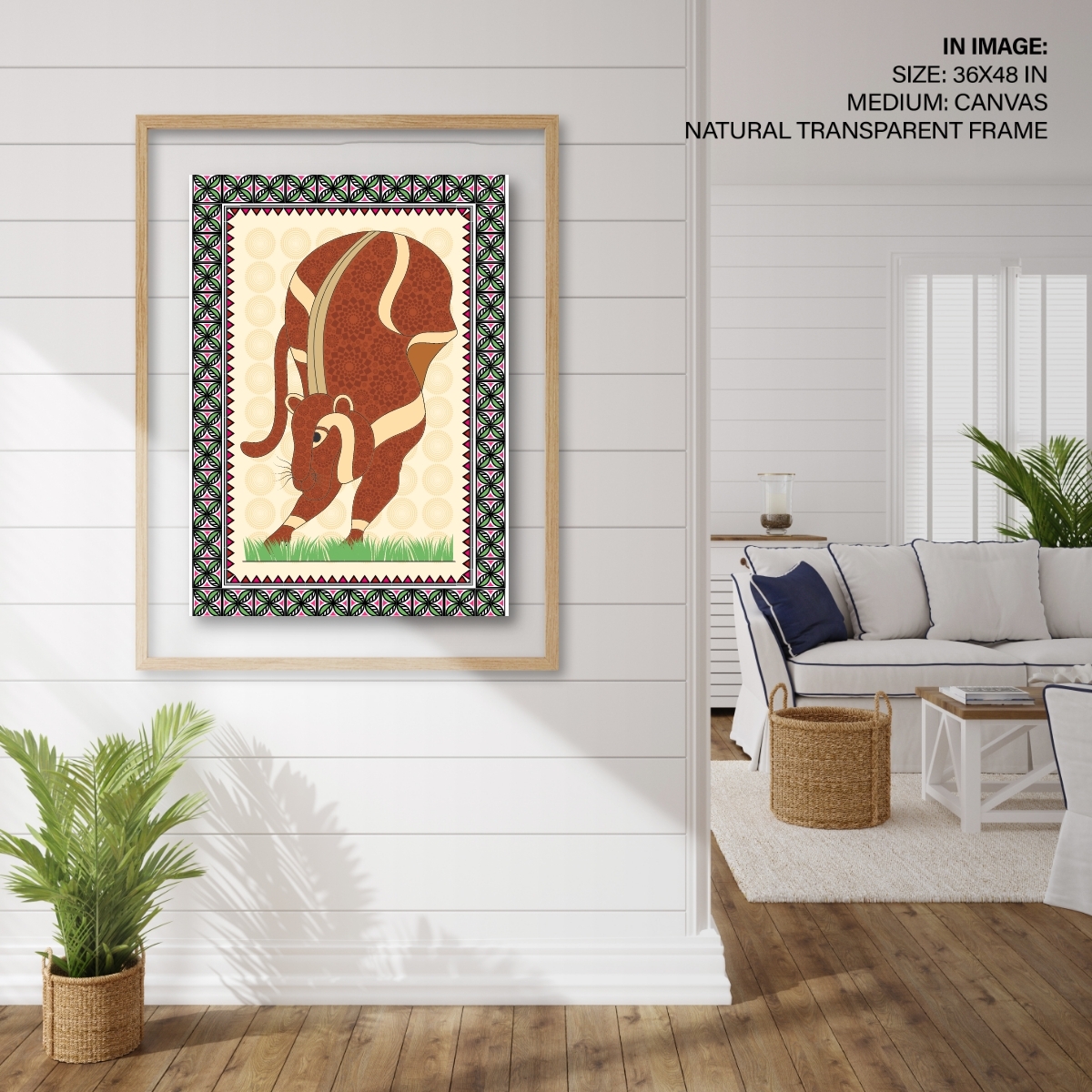 King of the Jungle: A Majestic Gond Artwork of a Lion. Gond lion ...