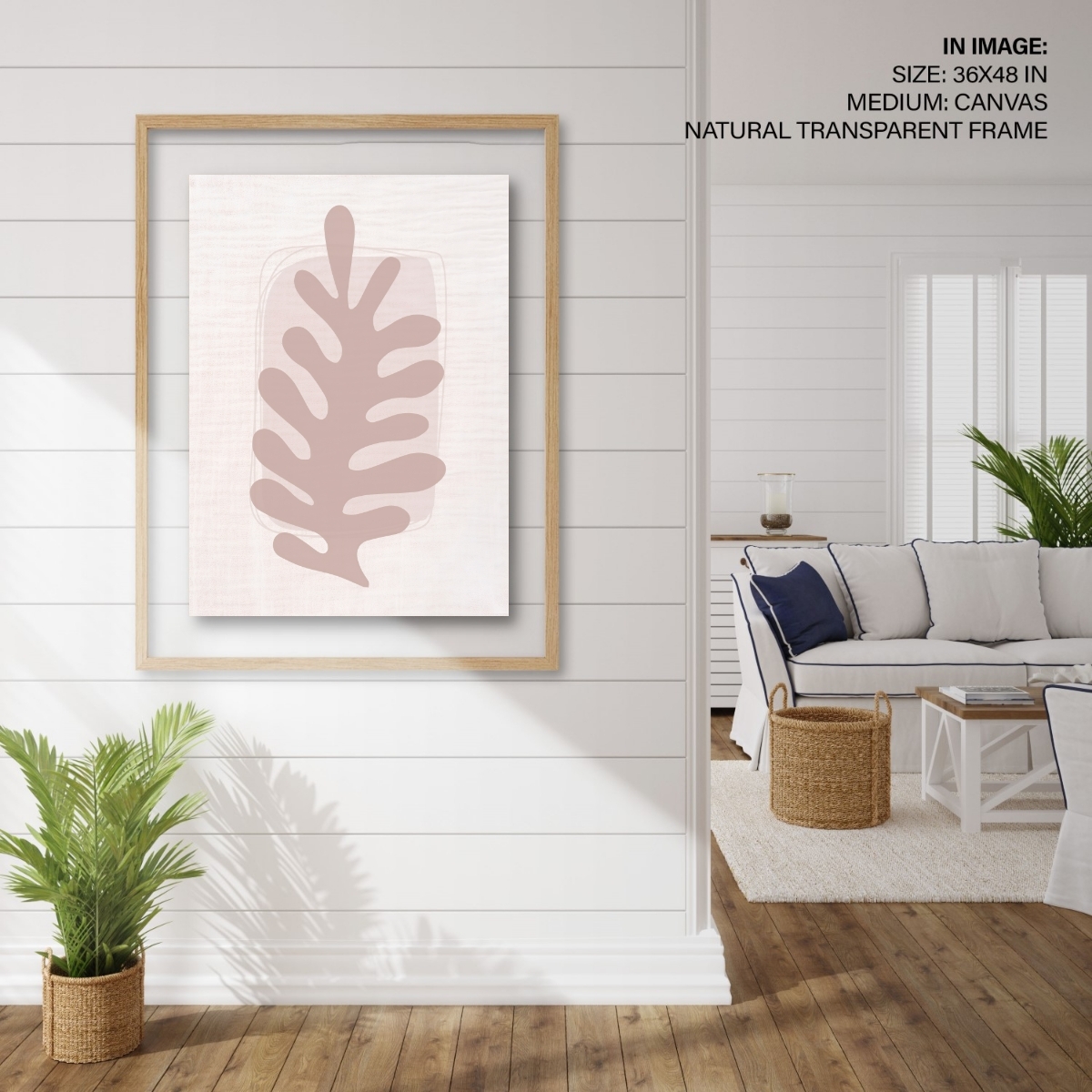 Set of 3 Modern Minimalist Abstract Boho Leaf Design - BestOfBharat