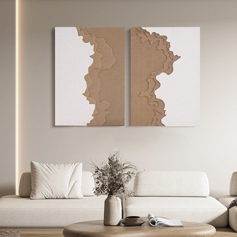 Modern 3D Abstract Rectangle Wave Wall Decor Art Living Room Bedroom