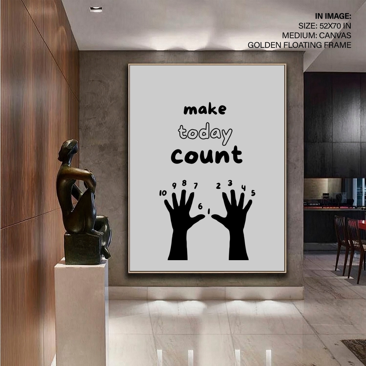 Make today count - Inspirational Wall Art - 10+ Sizes, 50+ Frames ...