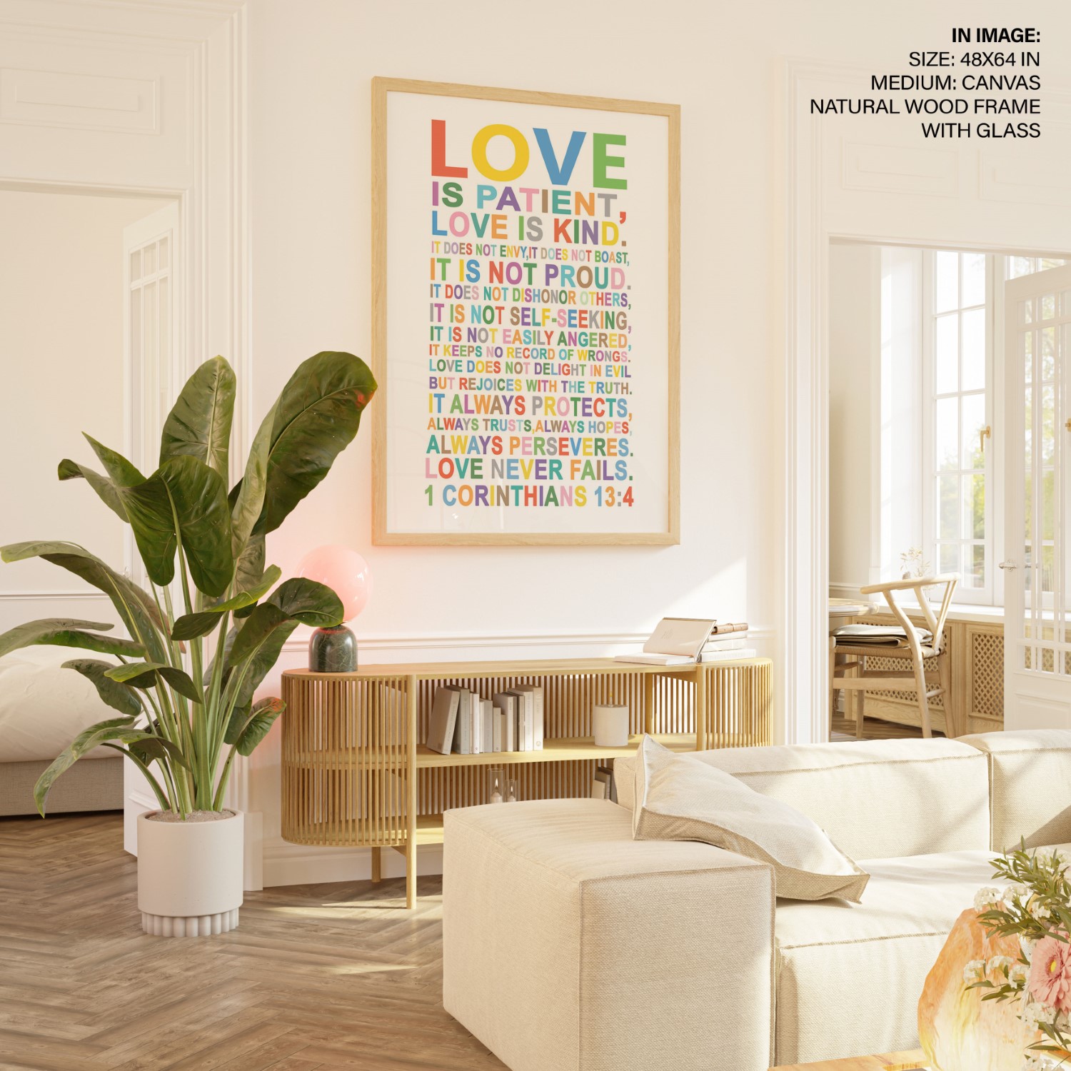 Bible Verse Wall Art,Love Is Patient,Love Is Kind,Corinthians,Scripture ...
