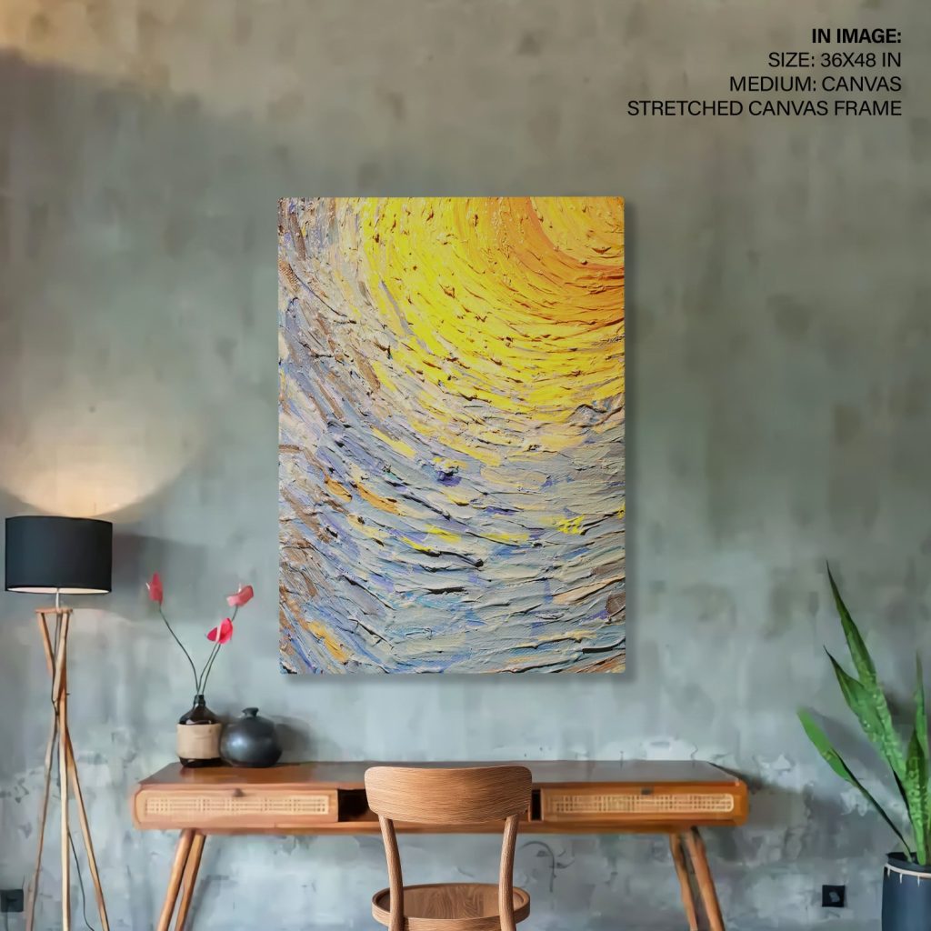 Abstract yellow sun sky landscape - BestOfBharat