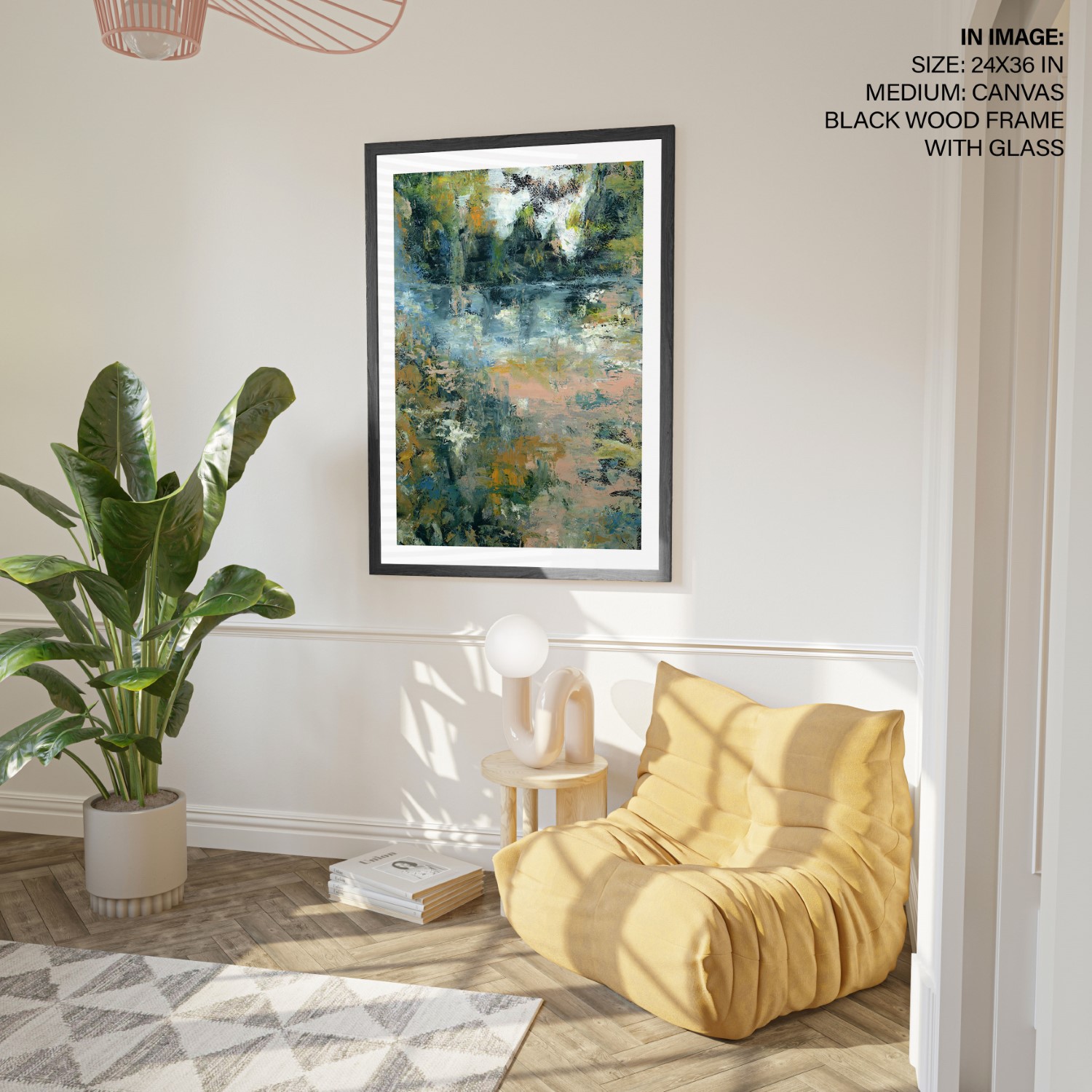 Abstract expressionism river landscape painting - Wall Art - 10+ Sizes ...