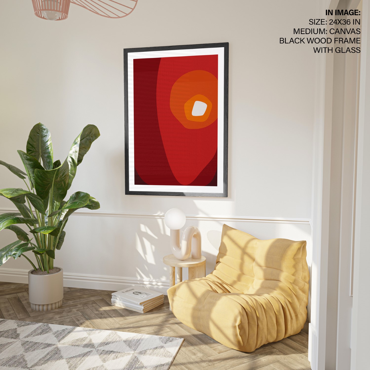 Abstract burnt red annular - Wall Art - 10+ Sizes, 50+ Frames, Museum ...