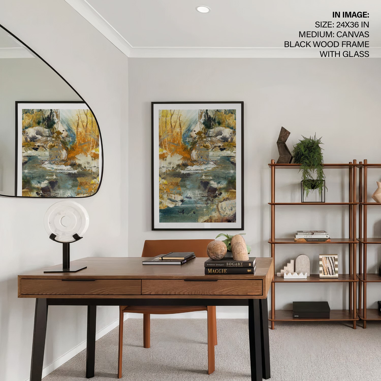 Abstract river landscape painting - Wall Art - 10+ Sizes, 50+ Frames ...