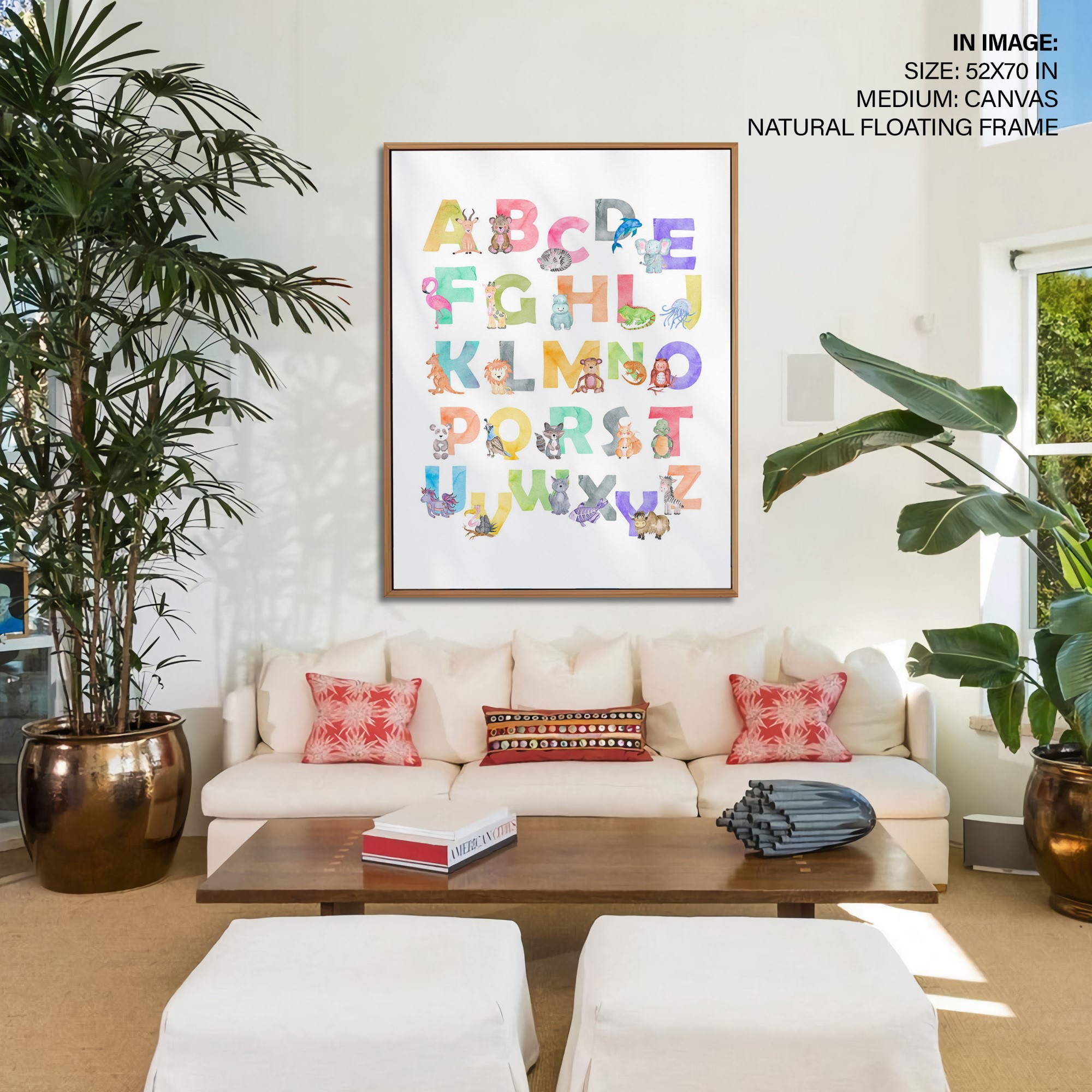 Alphabet Wall Decor, Playroom Decor, ABC framed art, Woodland Animals ...