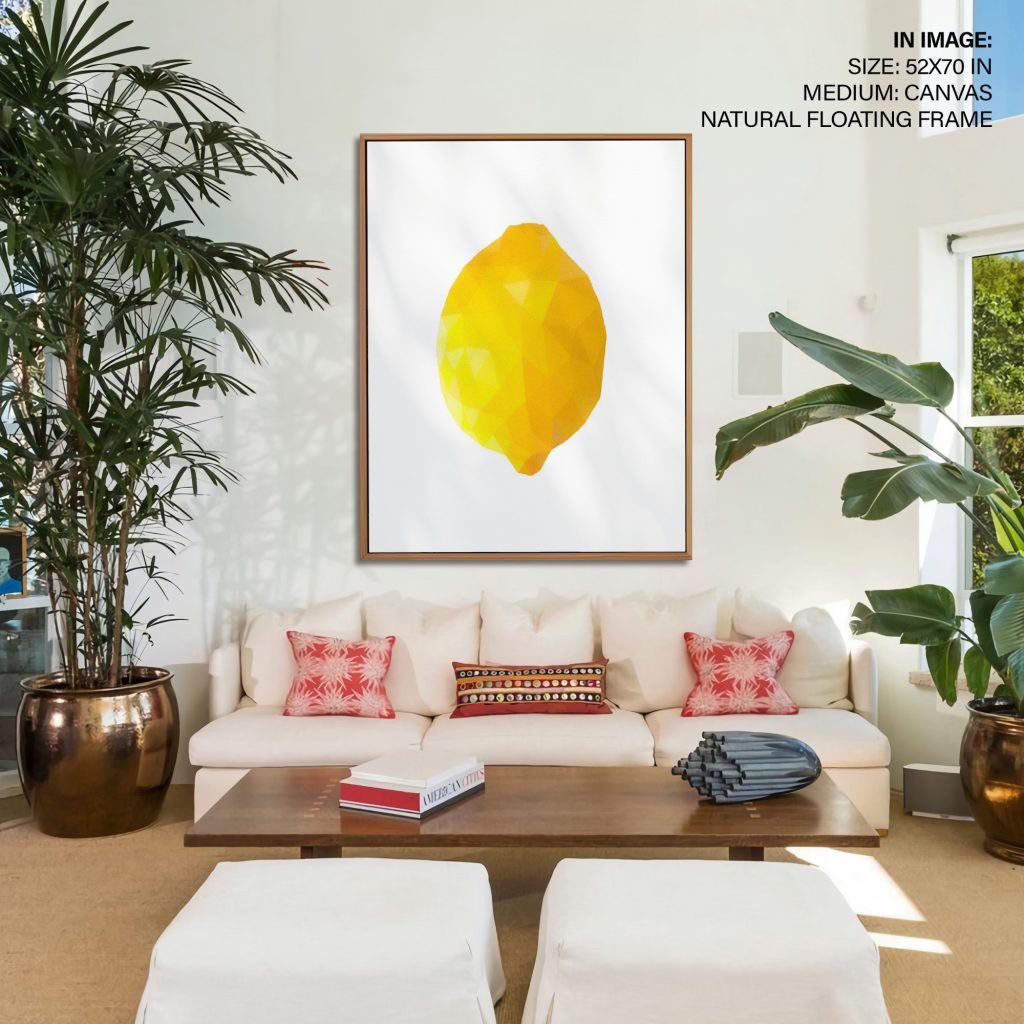 Fruit Poster Lemon framed art Kitchen Decor Abstract Lemon Poster ...