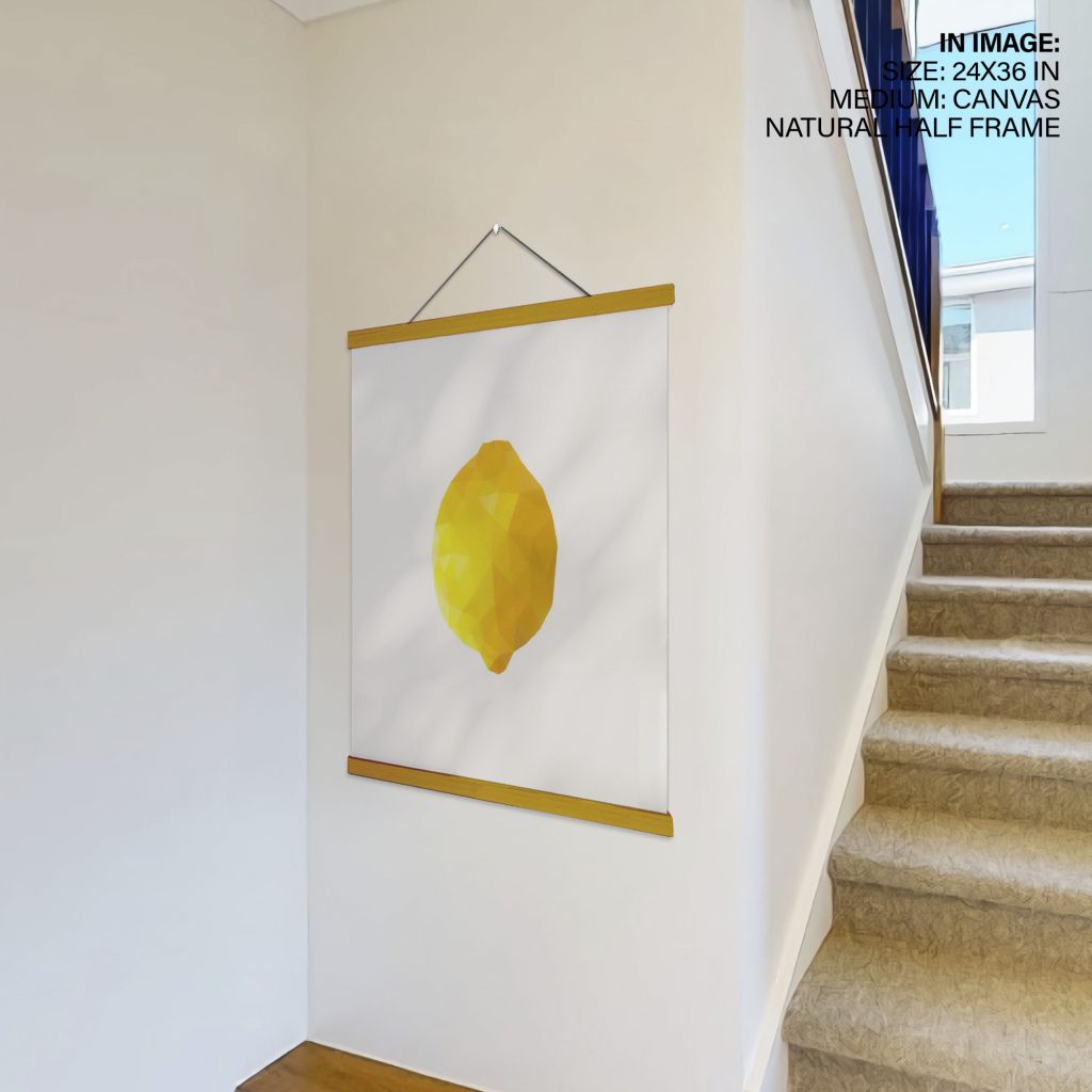 Fruit Poster Lemon framed art Kitchen Decor Abstract Lemon Poster ...