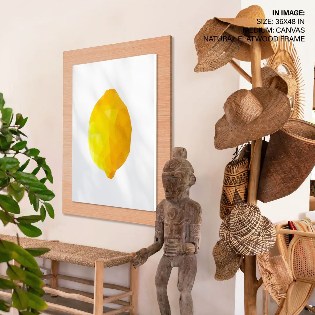 Fruit Poster Lemon framed art Kitchen Decor Abstract Lemon Poster ...