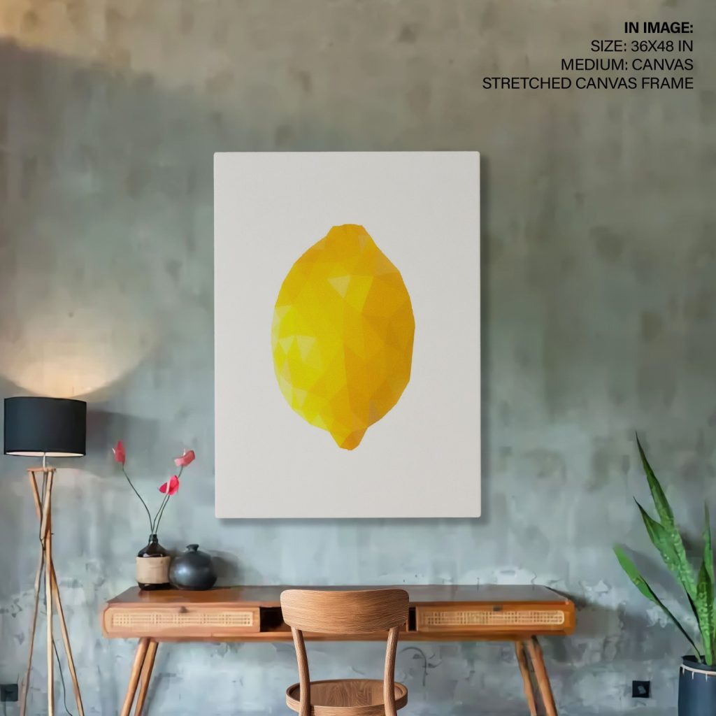Fruit Poster Lemon framed art Kitchen Decor Abstract Lemon Poster ...