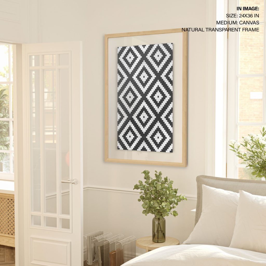 Aztec Pattern Print, Black and White Print, South Western Wall Art ...