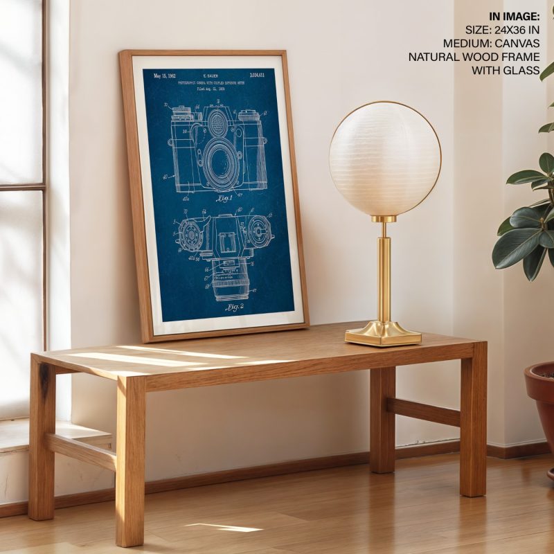 Camera 1959 blueprint - Wall Art Decor, Framed Painting, Home Decor ...