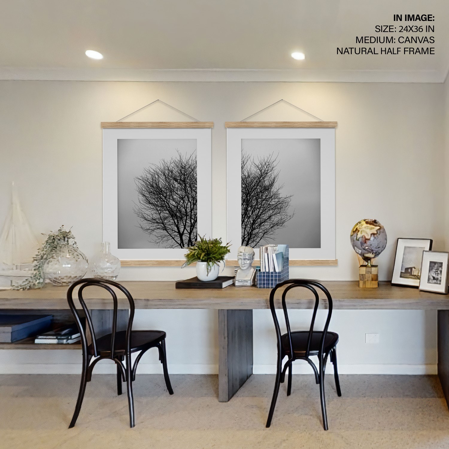 Nature Artist - Trees hugging Framed Wall Art (Set of 2), Nature Art ...