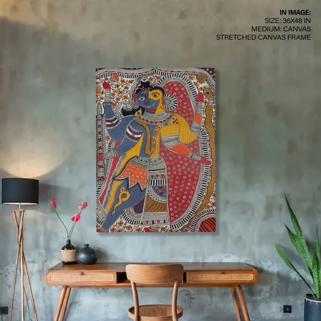 Madhubani painting of bihar painting - fine work - BestOfBharat