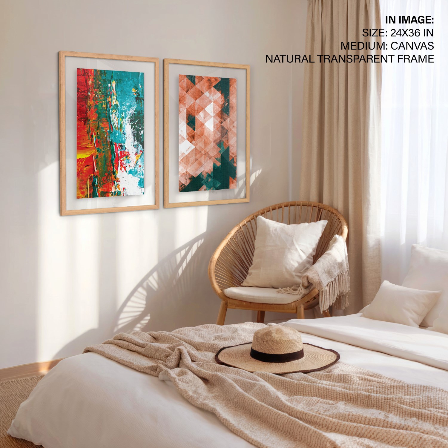 Set of 2 abstract - Wall Art, Hanging Wall Decor, Home Decor - BestOfBharat