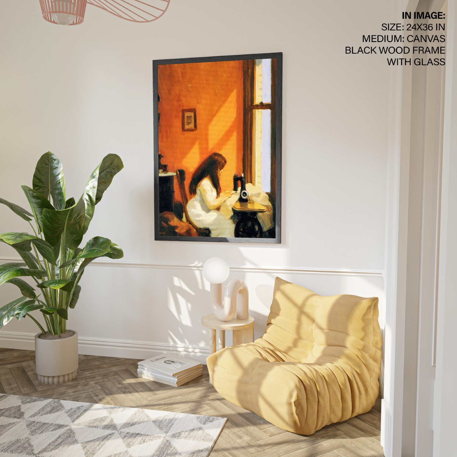 Girl at a Sewing Machine by Edward Hopper (1921) - Wall Art - 10+ Sizes ...