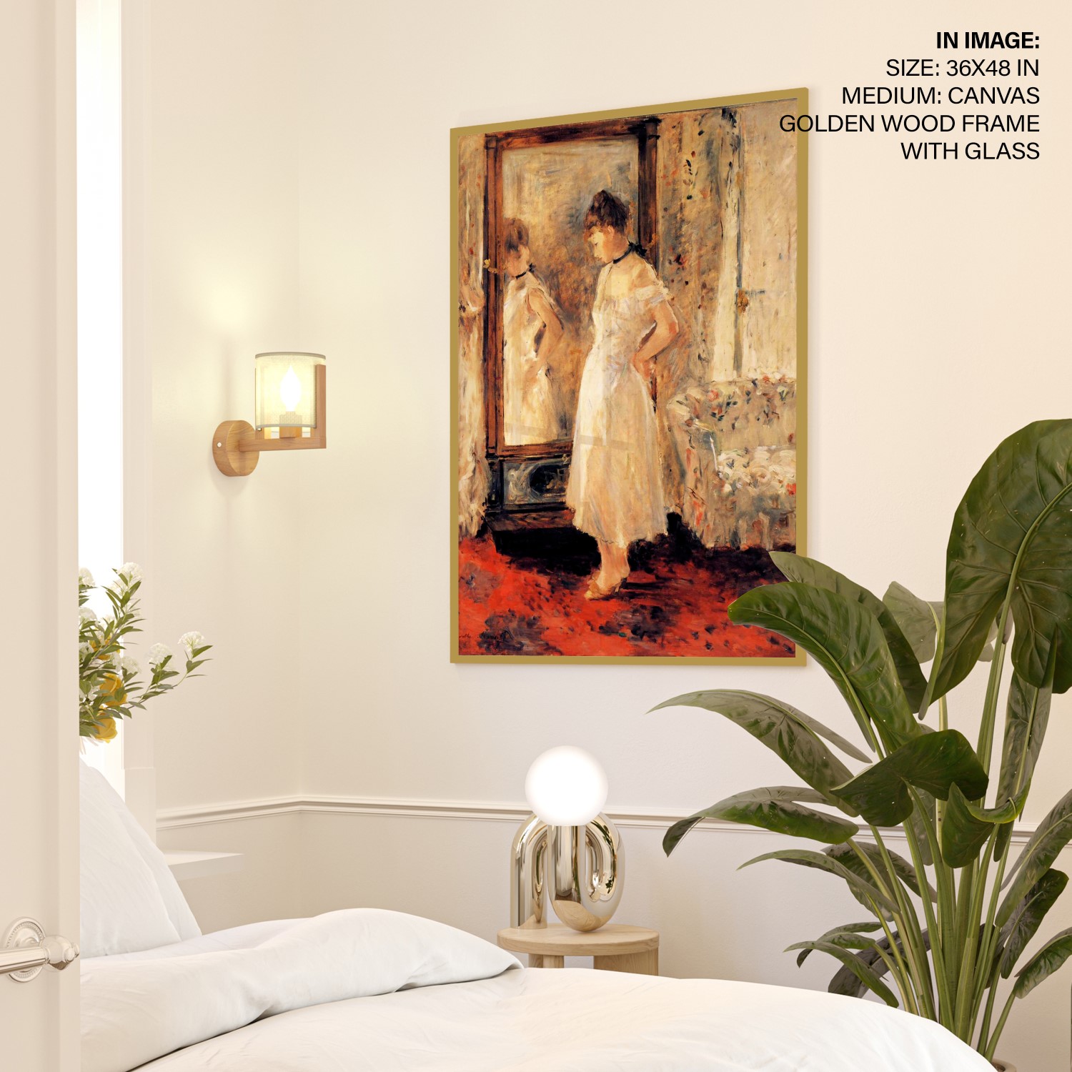 Wall Decor | The Cheval Glass by Berthe Morisot (1876) | Custom Size ...