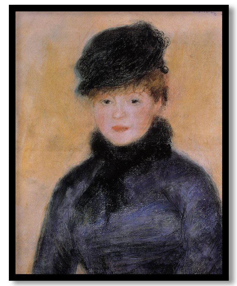 Framed Art | Woman with a Blue Blouse by Pierre Auguste Renoir (1882 ...