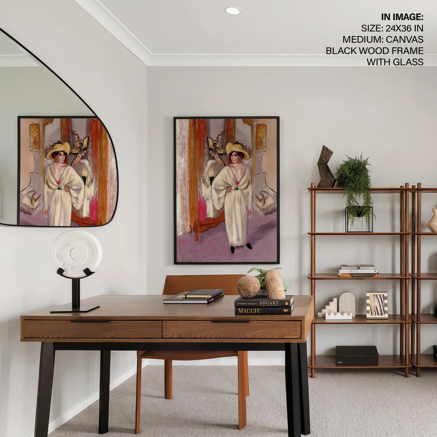 Woman in White in Front of a Mirror by Henri Matisse (1918) - Wall Art ...