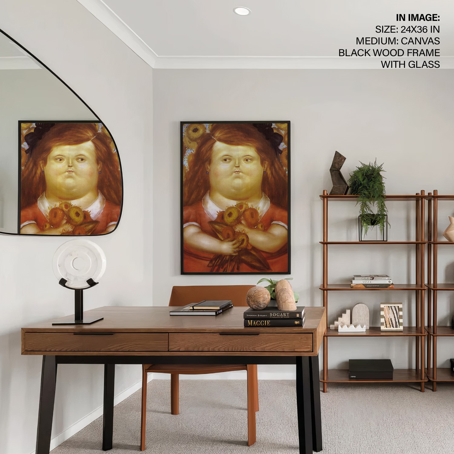 Woman with Flowers by Fernando Botero (1976) - Wall Art - 10+ Sizes, 50 ...