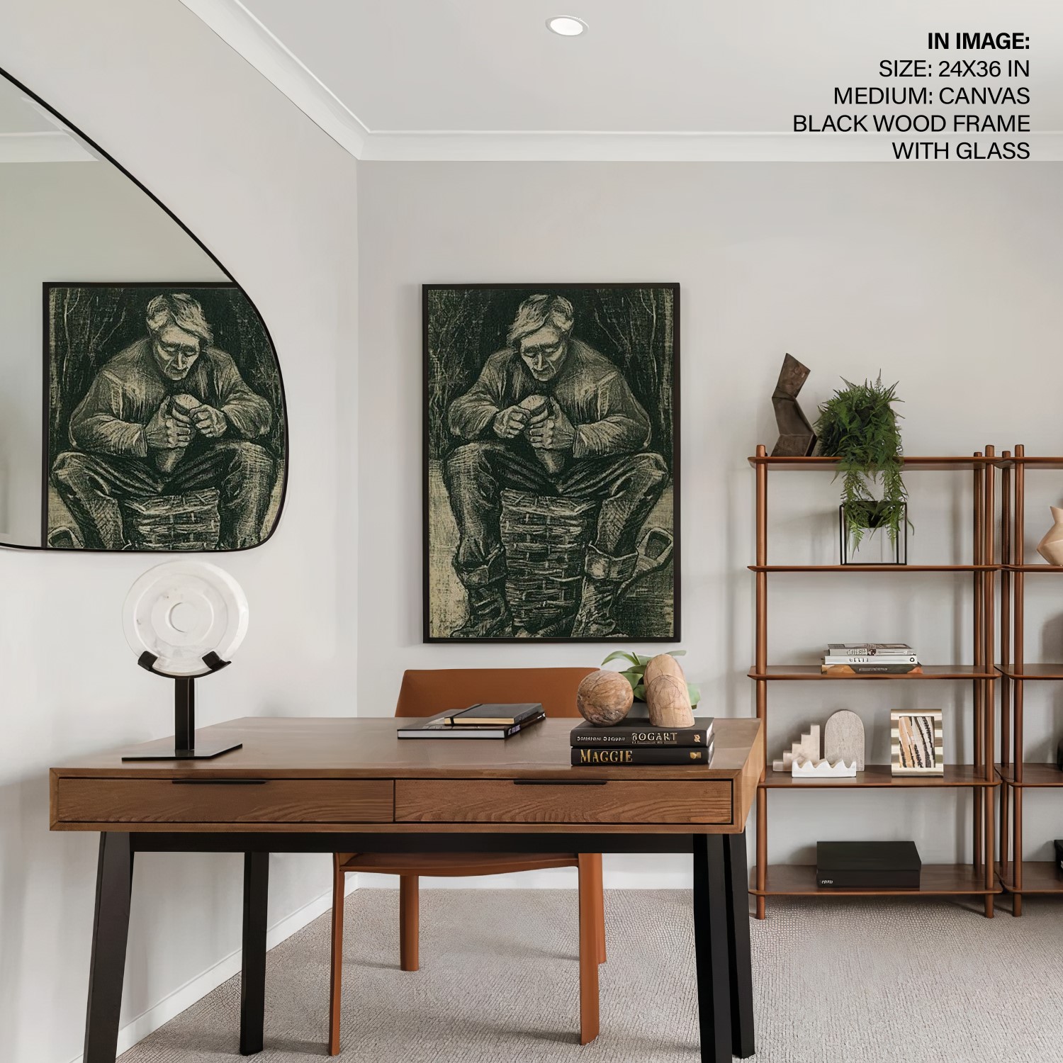 Workman Sitting on a Basket, Cutting Bread by Vincent van Gogh (1882 ...