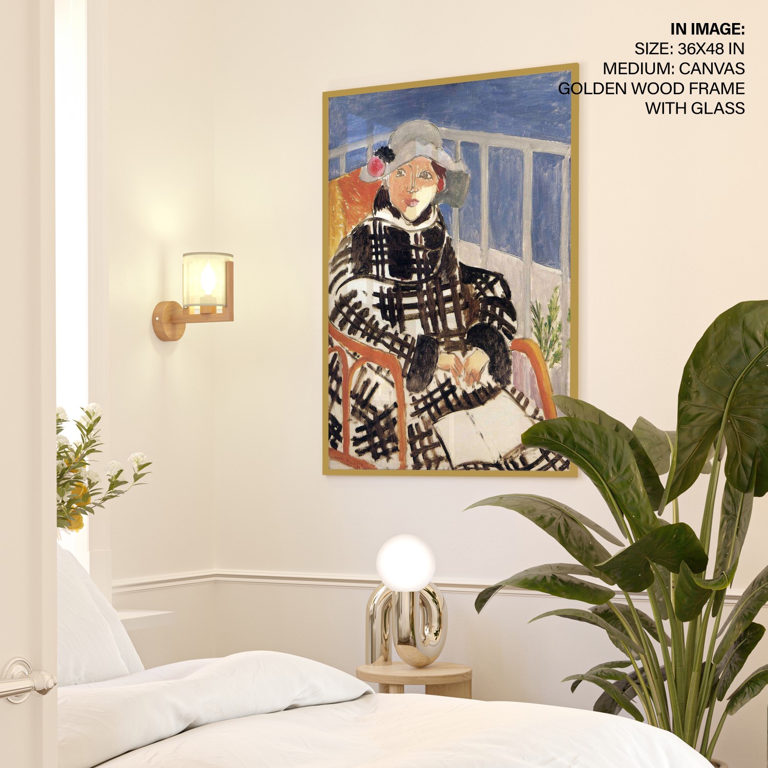 Mlle Matisse in a Scotch Plaid Coat by Henri Matisse (1918) - Wall Art ...