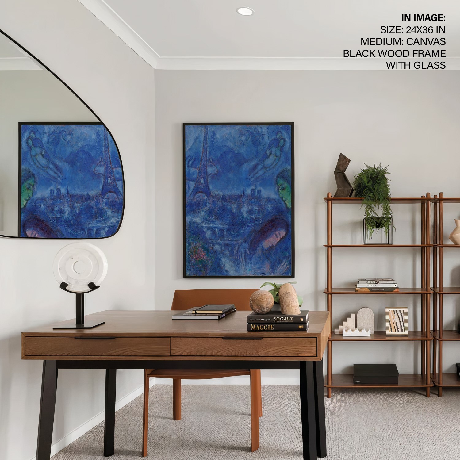 Paris landscape in blue by Marc Chagall (1967) - Wall Art - 10+ Sizes ...