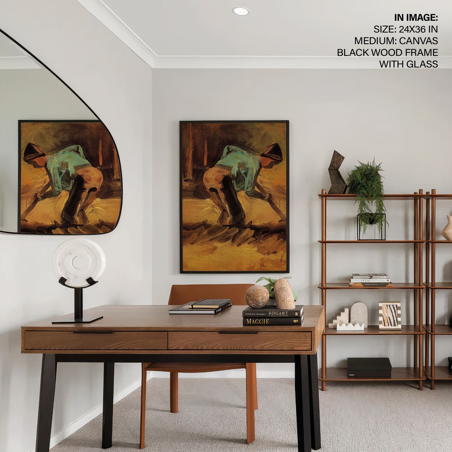 Man Stooping with Stick or Spade by Vincent van Gogh (1882) - Wall Art ...