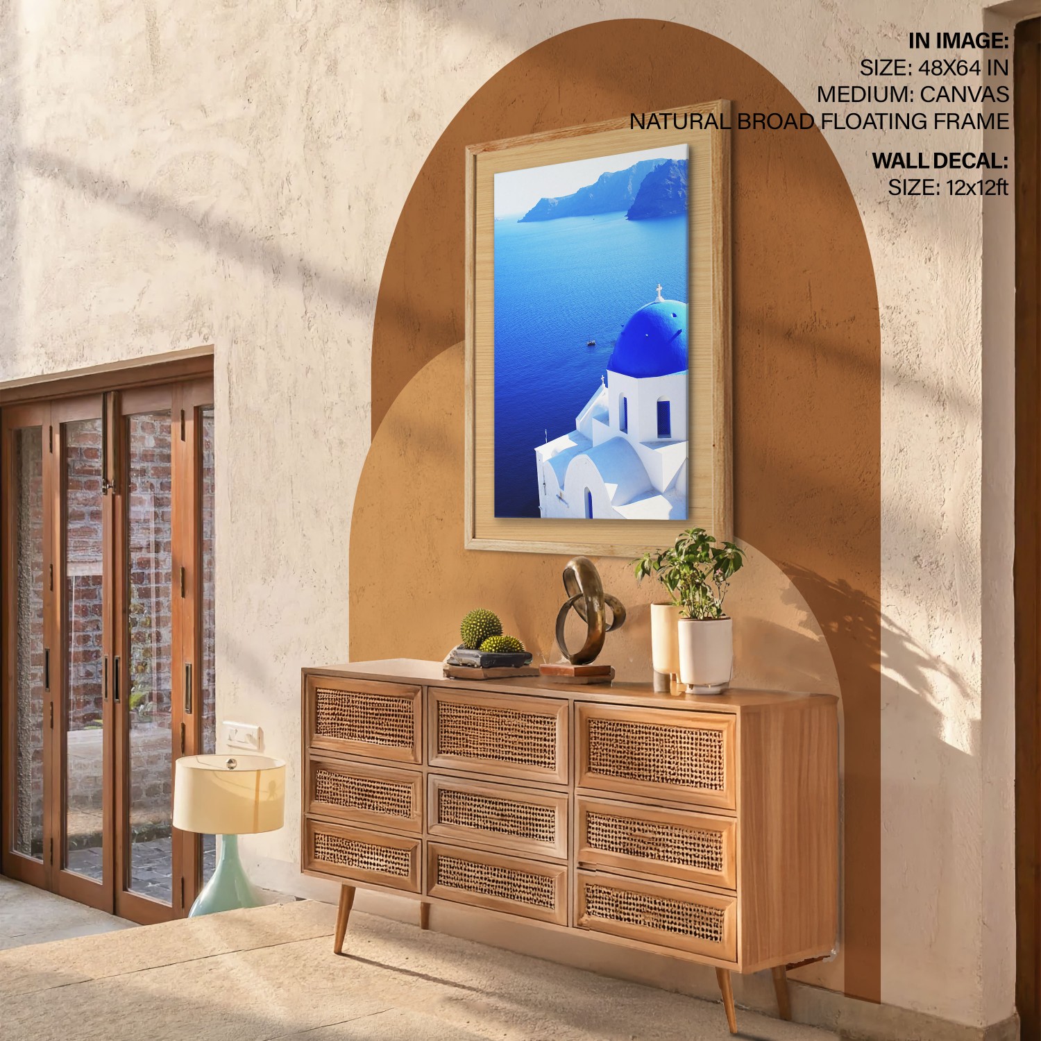 Framed Art | Thira at Santorini island | 50+ Frame Styles • Museum ...